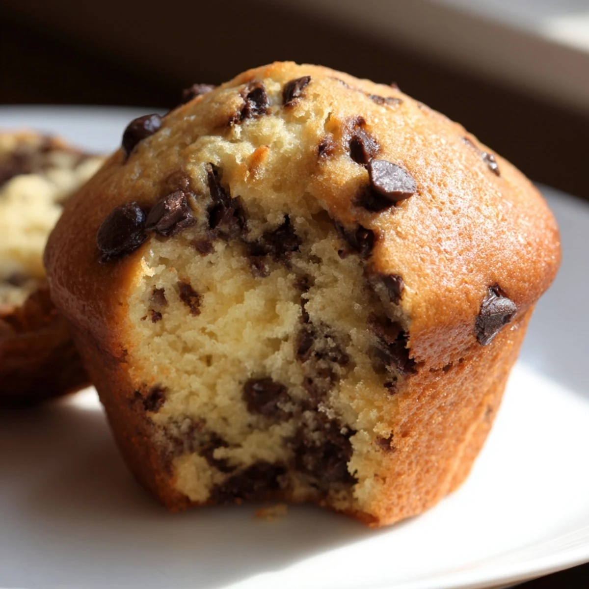 Fluffy Chocolate Chip Muffins
